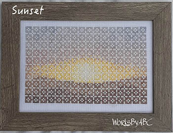 Works By ABC Sunset - Cross Stitch Pattern - 123Stitch