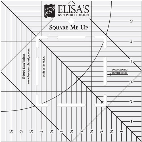 Elisas Backporch Design Square Me Up Quilting Ruler - 123Stitch
