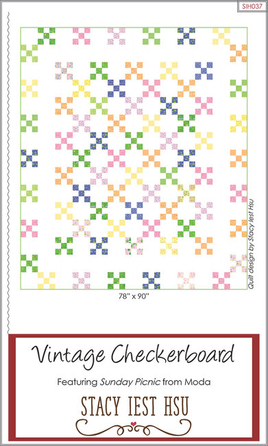 Stacy Iest Hsu Vintage Checkerboard - Quilt Pattern - 123Stitch