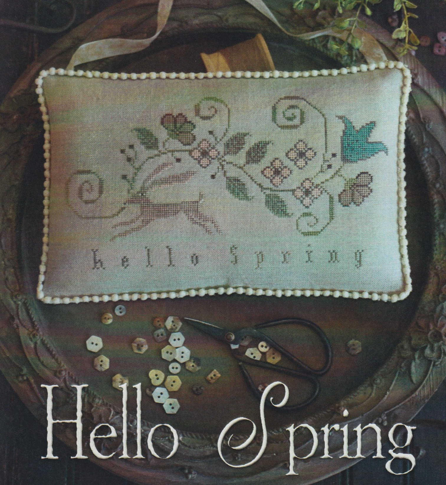 Plum Street Samplers Hello Spring - Cross Stitch Pattern - 123Stitch