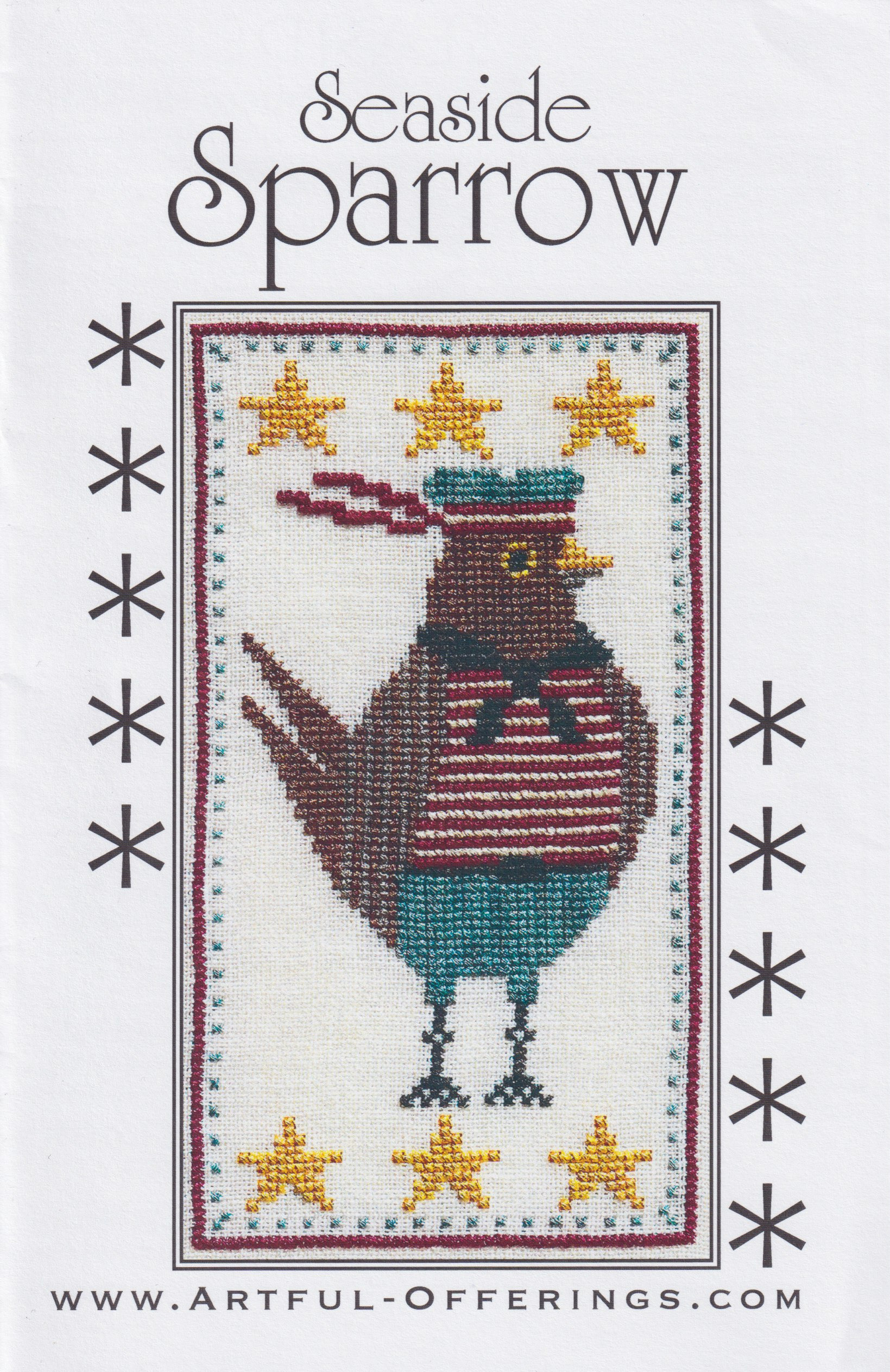 Artful Offerings Seaside Sparrow - Cross Stitch Pattern - 123Stitch