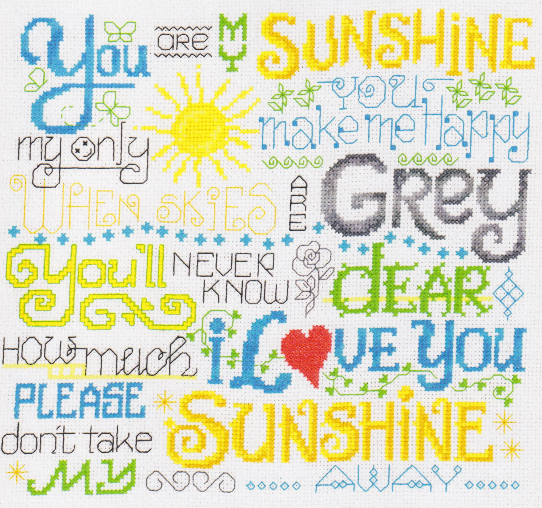 Imaginating You Are My Sunshine - Cross Stitch Pattern - 123Stitch