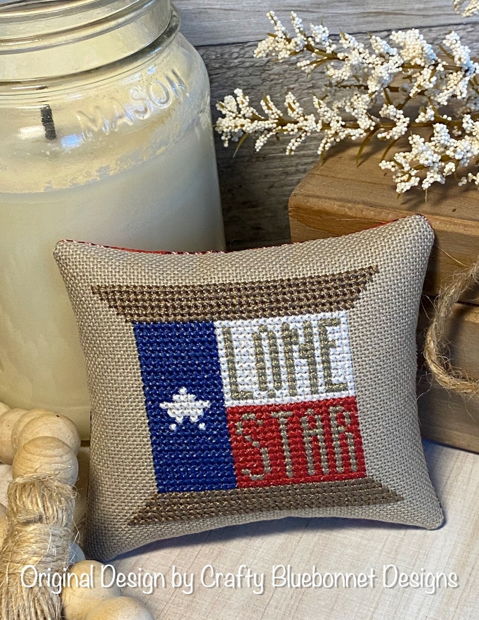 Crafty Bluebonnet Designs Texas State Spool - Cross Stitch Pattern ...