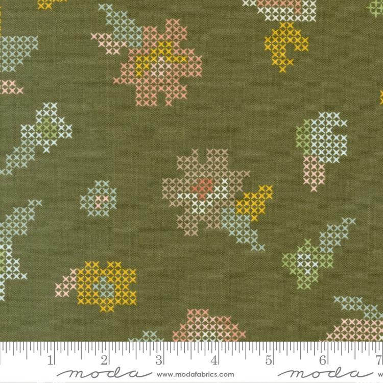 Fancy That Design House Dawn On The Prairie Moss Shadow - Quilt Fabric ...