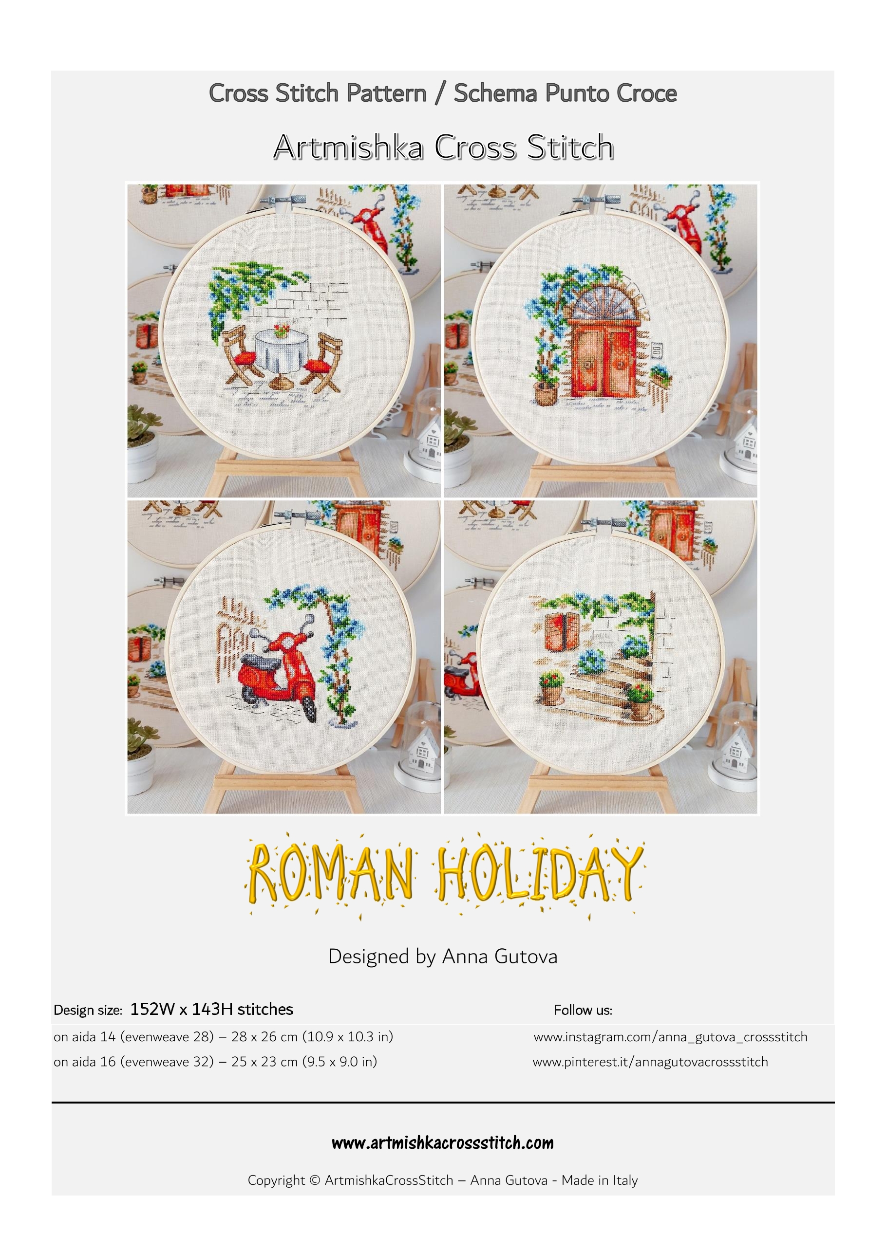 Artmishka Roman Holiday - Cross Stitch Pattern - 123Stitch