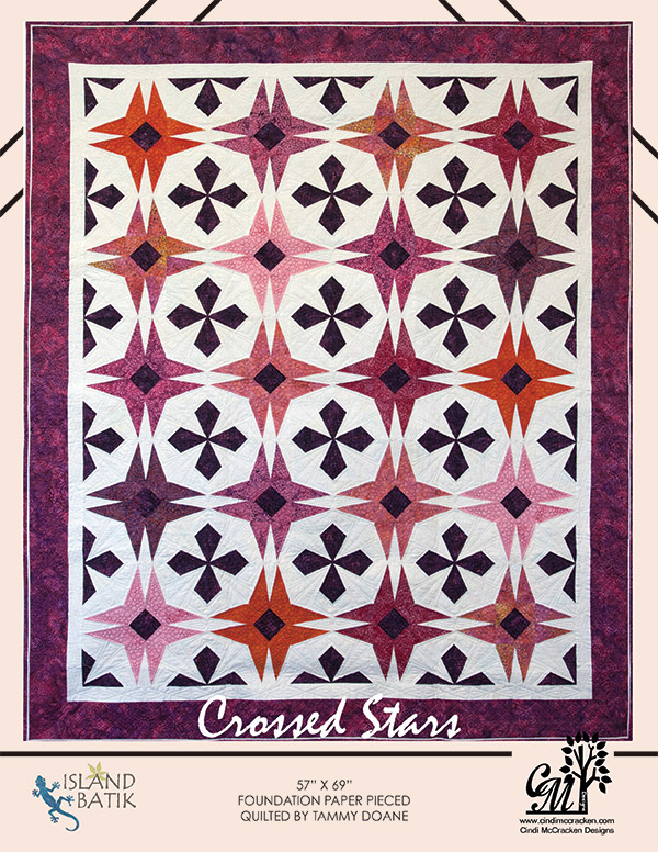 Cindi Mccracken Crossed Stars - Quilt Pattern - 123Stitch