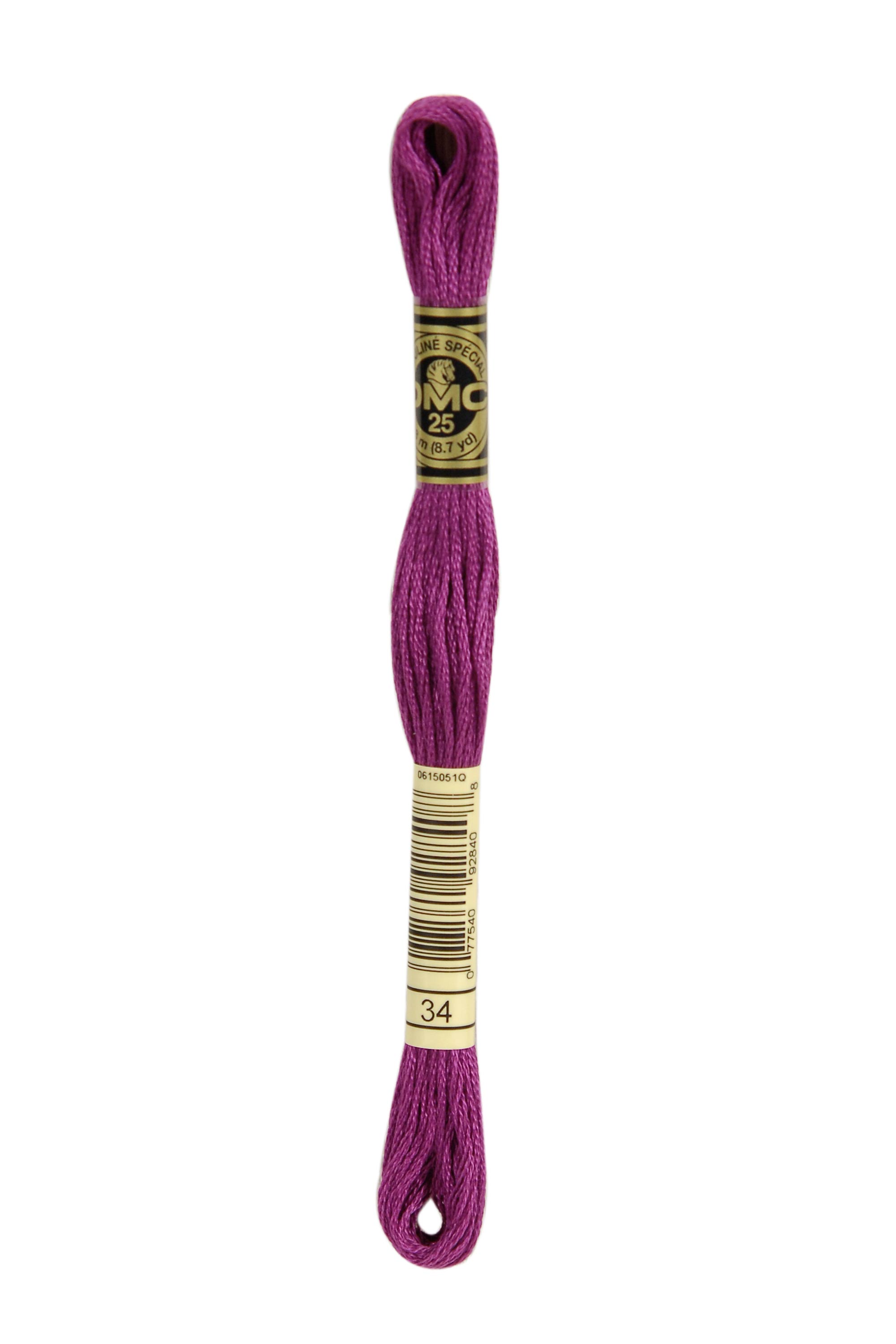 DMC 34 Six Strand Floss - Dark Fuchsia Purple Pink - 123Stitch