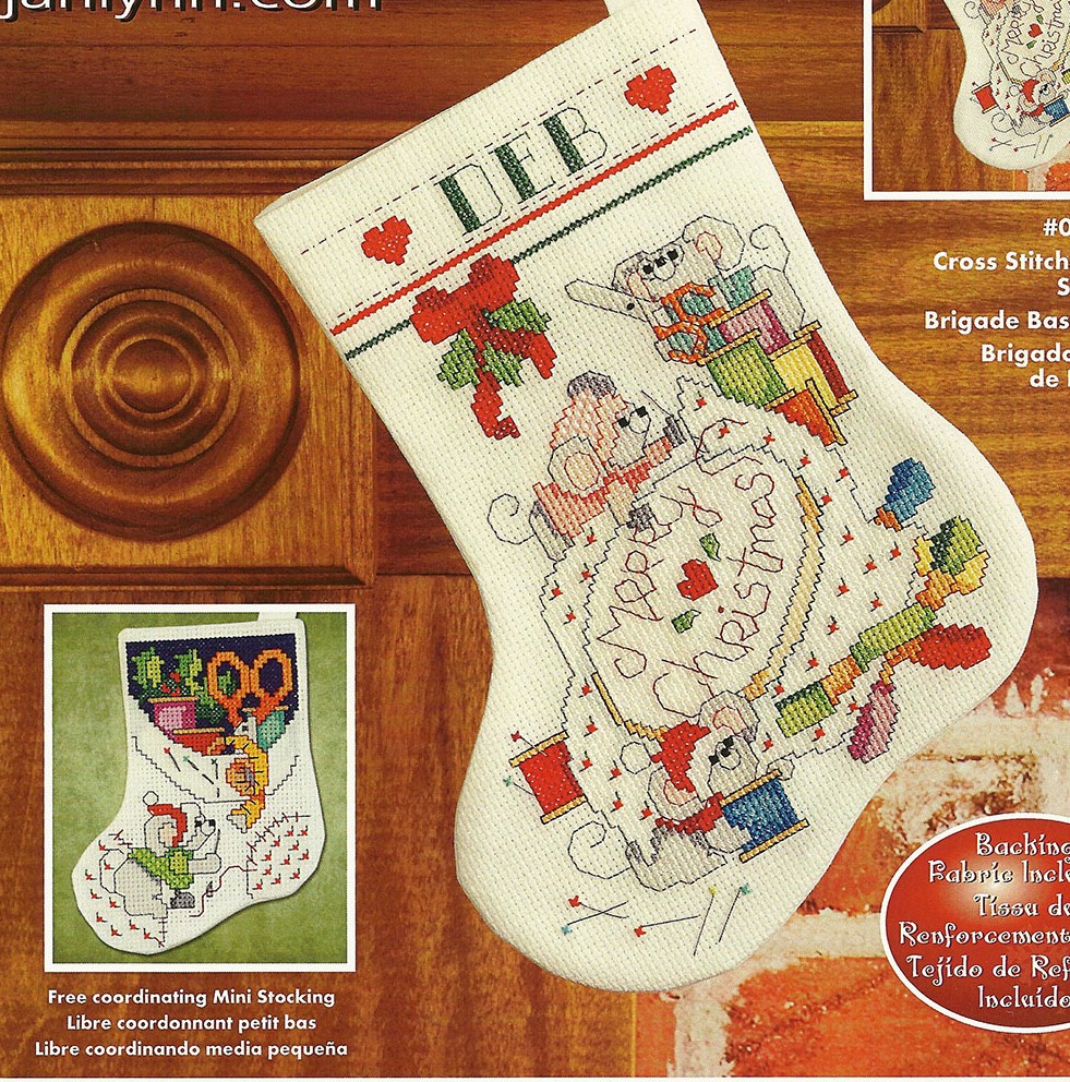 Kooler Design Studio Cross Stitch Brigade Christmas Stocking - Cross ...