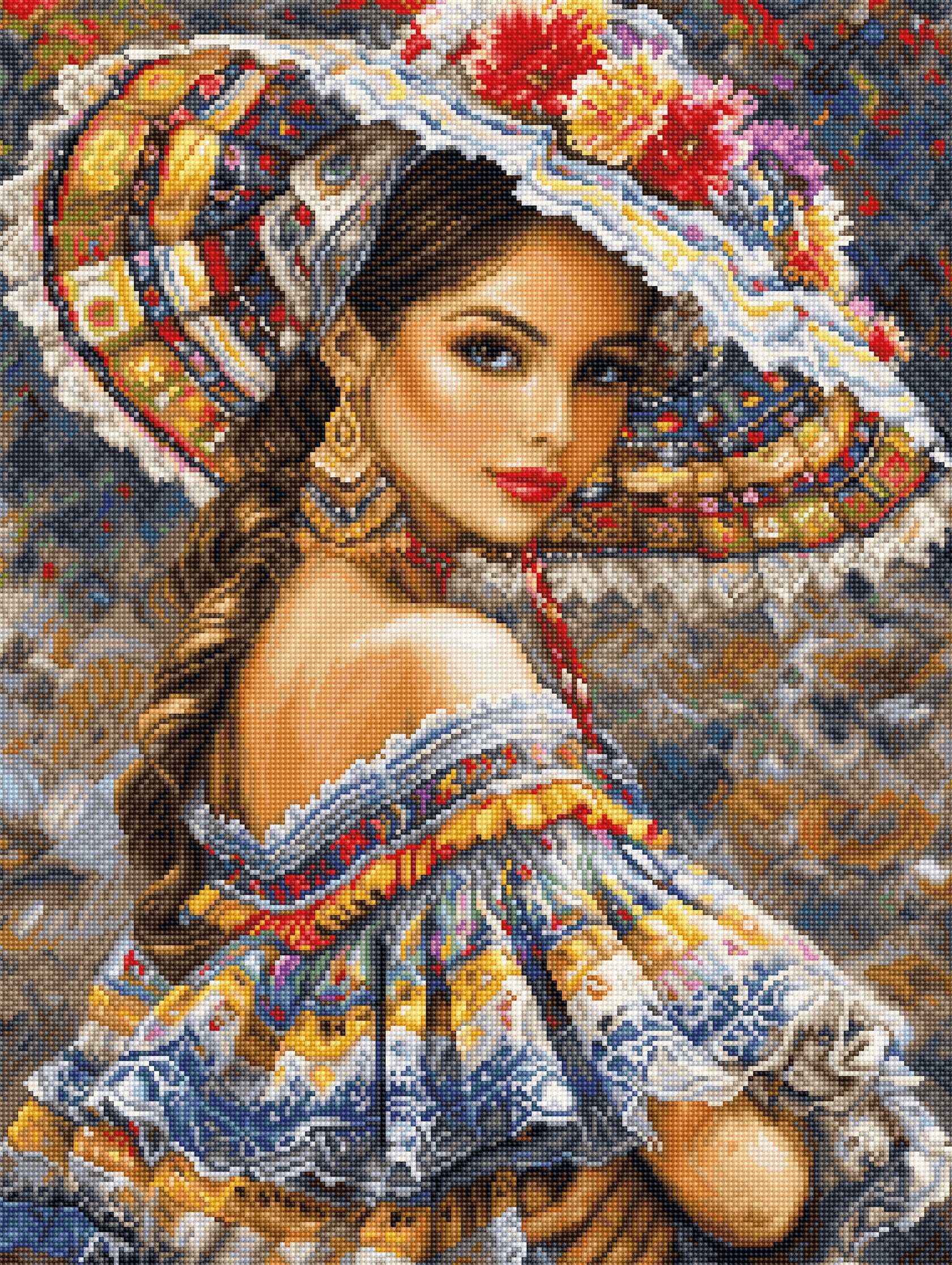 Luca-S The Mexican Fest - Gold Cross Stitch Kit - 123Stitch