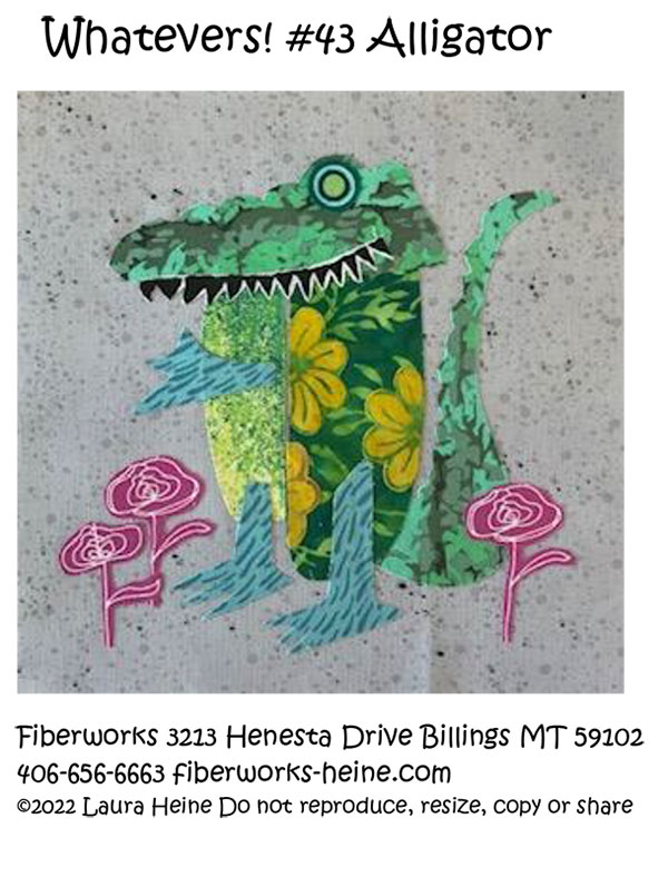 Fiberworks Whatevers #43 Alligator - Quilt Pattern - 123Stitch