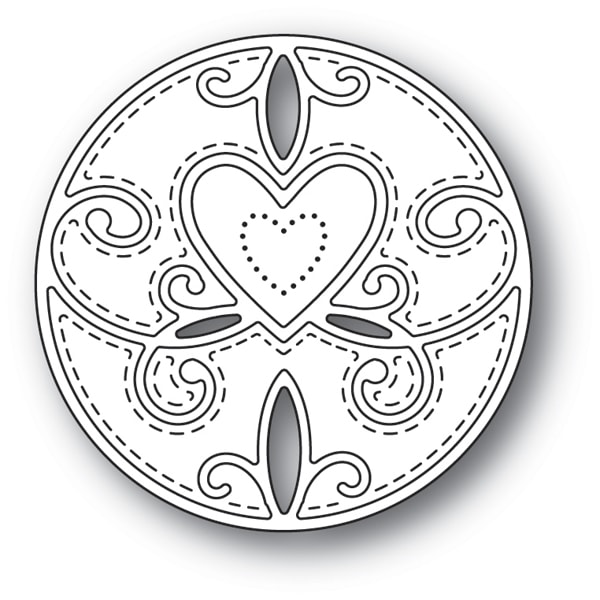Memory Box Scroll Heart Circle - Craft Die 94111 - 123Stitch
