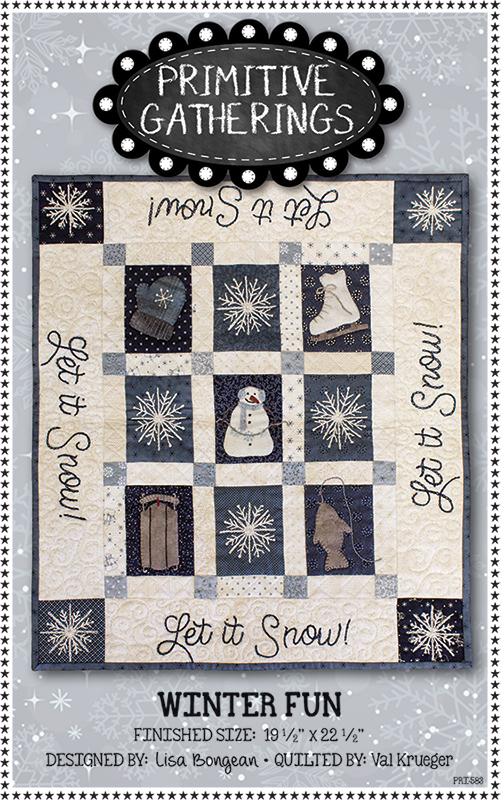 Primitive Gatherings Winter Fun - Quilt Pattern - 123Stitch