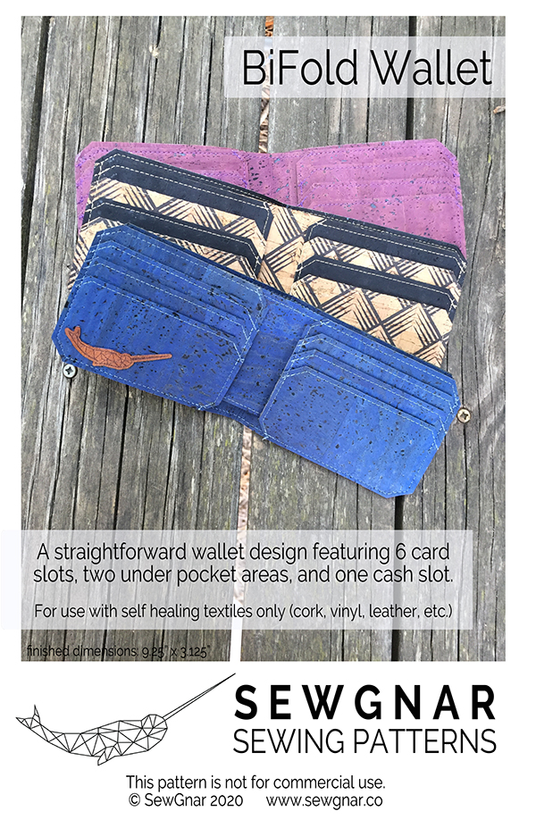 Sewgnar Bifold Wallet - Sewing Pattern - 123Stitch