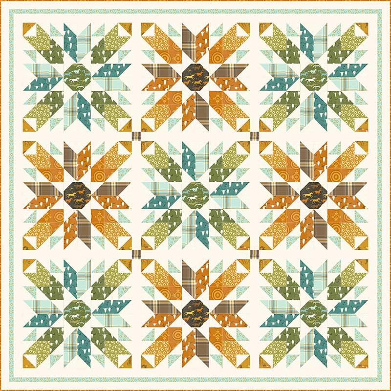 Western Themed Quilt Patterns Cowboy Days Quilt Pattern By Black Cat